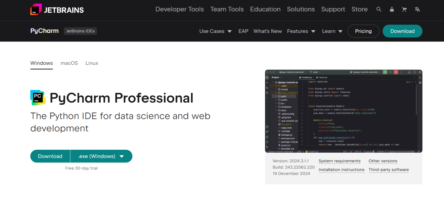 PyCharm Configuration For Windows OS - SQA Tools